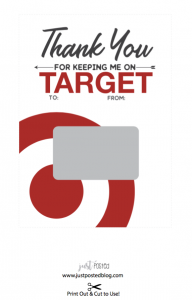 Free Printable for a Target Gift Card – Just Posted